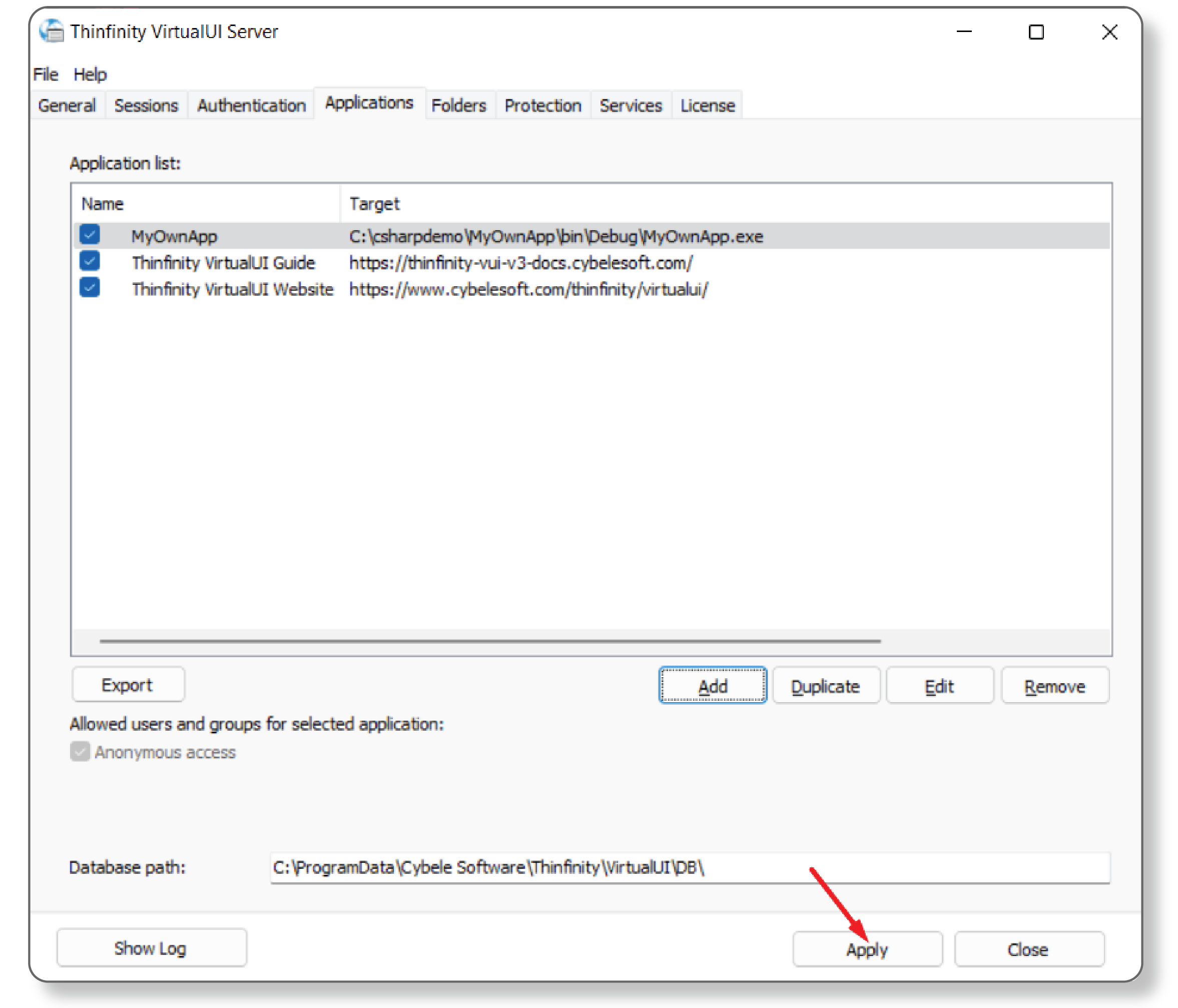 How to publish your application in Thinfinity® VirtualUI v3.0 server - Cybele Software Blogs